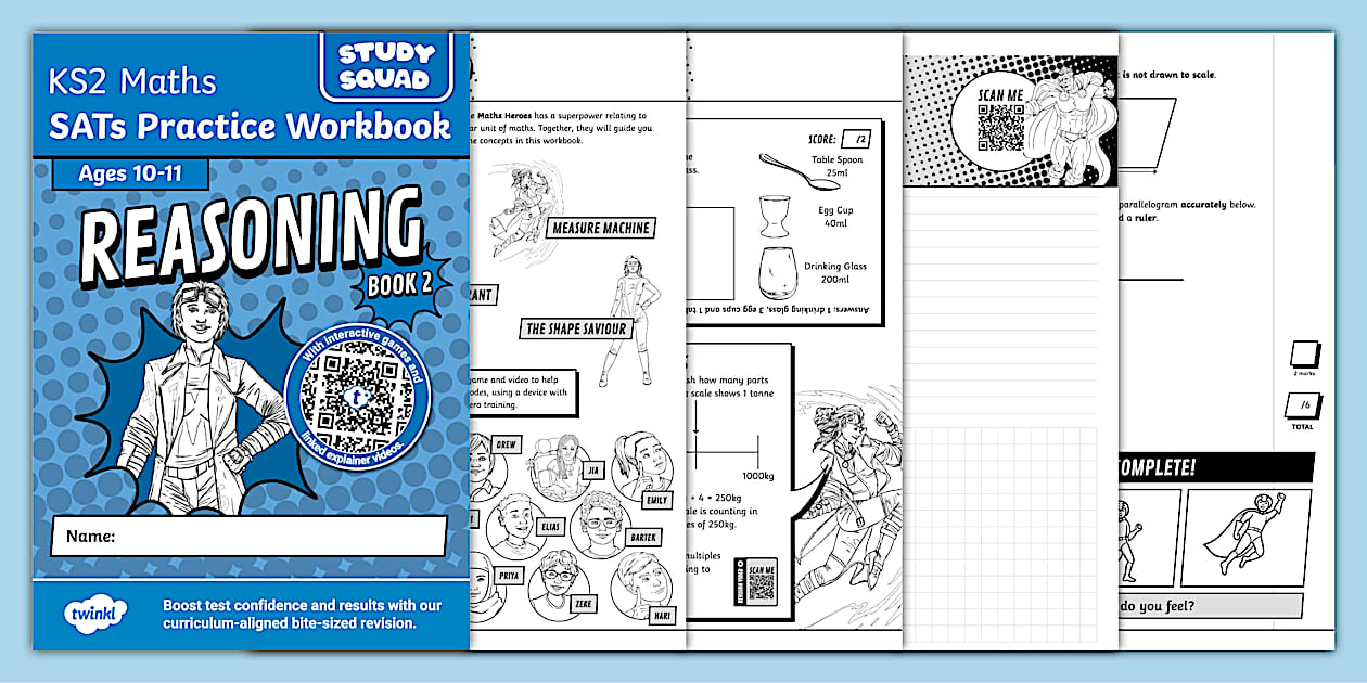 👉 Study Squad KS2 SATs Practice Reasoning Workbook - Book 2
