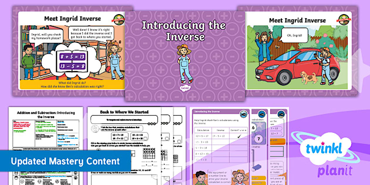 Y2 Inverse Check Calculations PlanIt Maths Lesson 1 - Twinkl