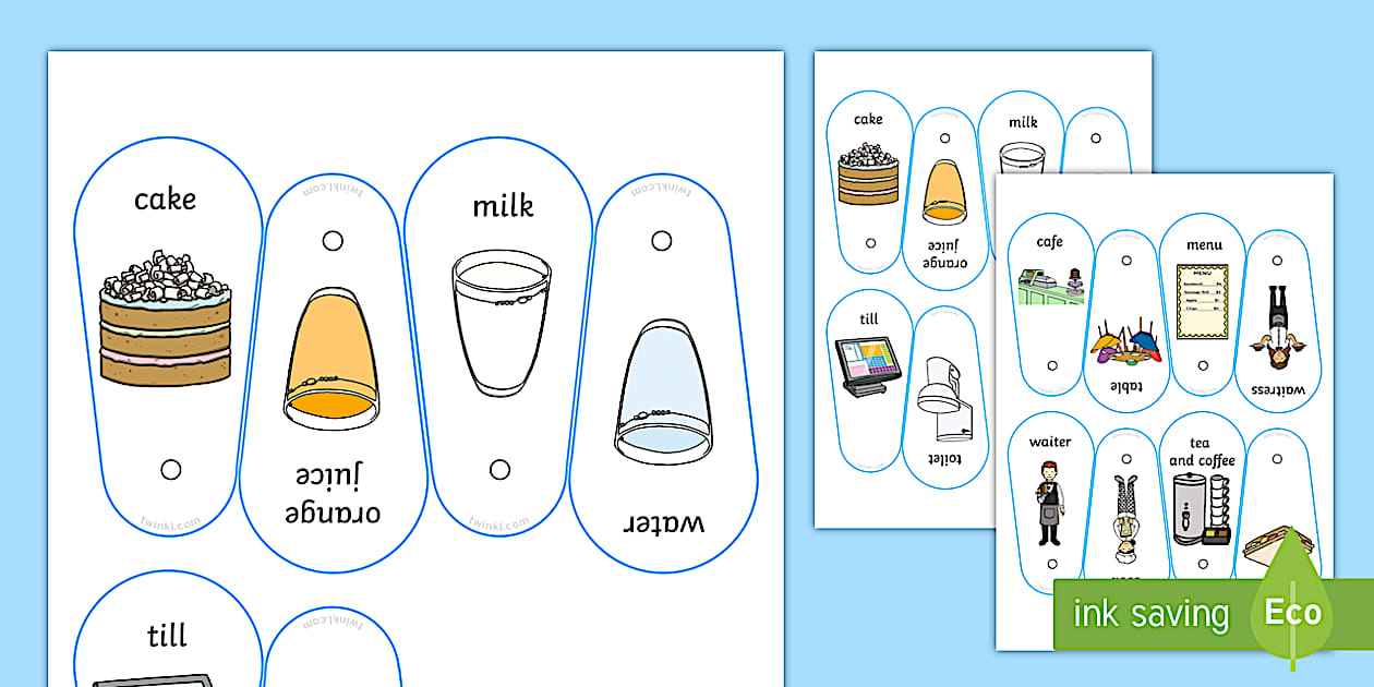 Editable Going to a Cafe Communication Fan (teacher made)