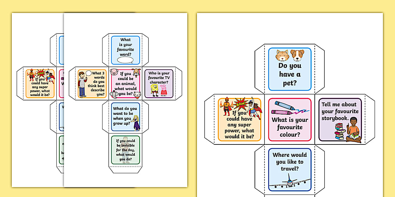 Spark A Conversation Dice Activity - Spark A Conversation Prompt Cards