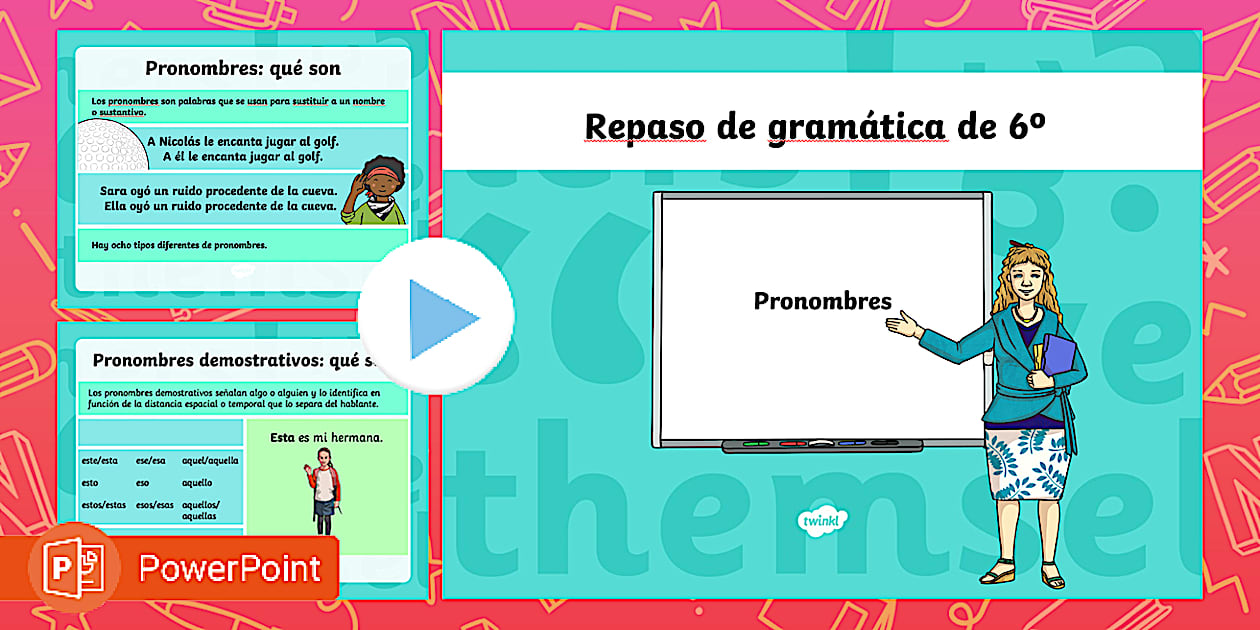 Presentación: Los pronombres - Repaso de gramática 6º