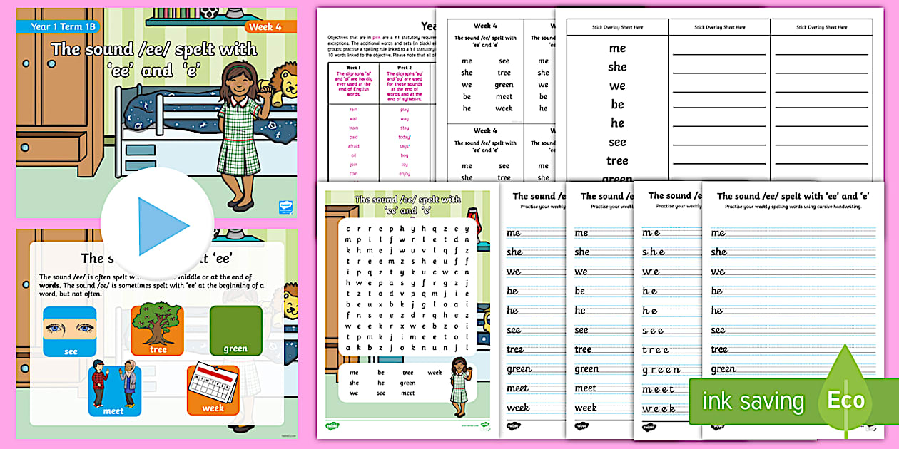 Year 1 Term 1B Week 4 Spelling Pack (teacher made) - Twinkl