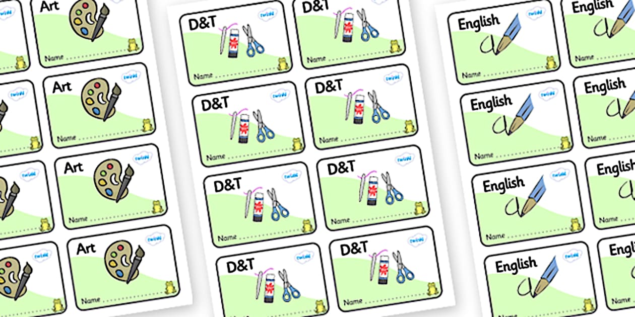 Frog Themed Editable Book Labels