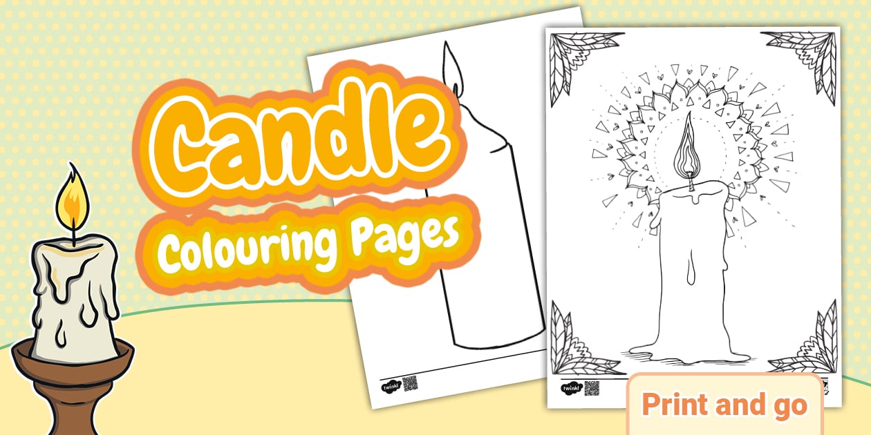 * NEW * Candle Light Colouring Pages - Twinkl Canada
