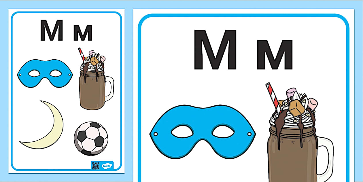 Плакат: буква М (teacher made) - Twinkl