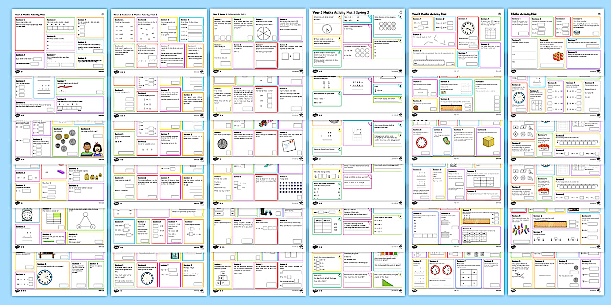 Year 3 Maths Activity Mats Bumper Planning Pack - Twinkl