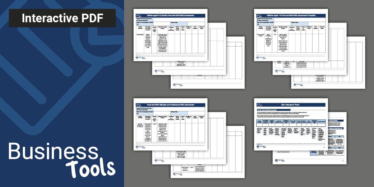 Food and Drink EYFS Risk Assessment Templates Pack - Twinkl