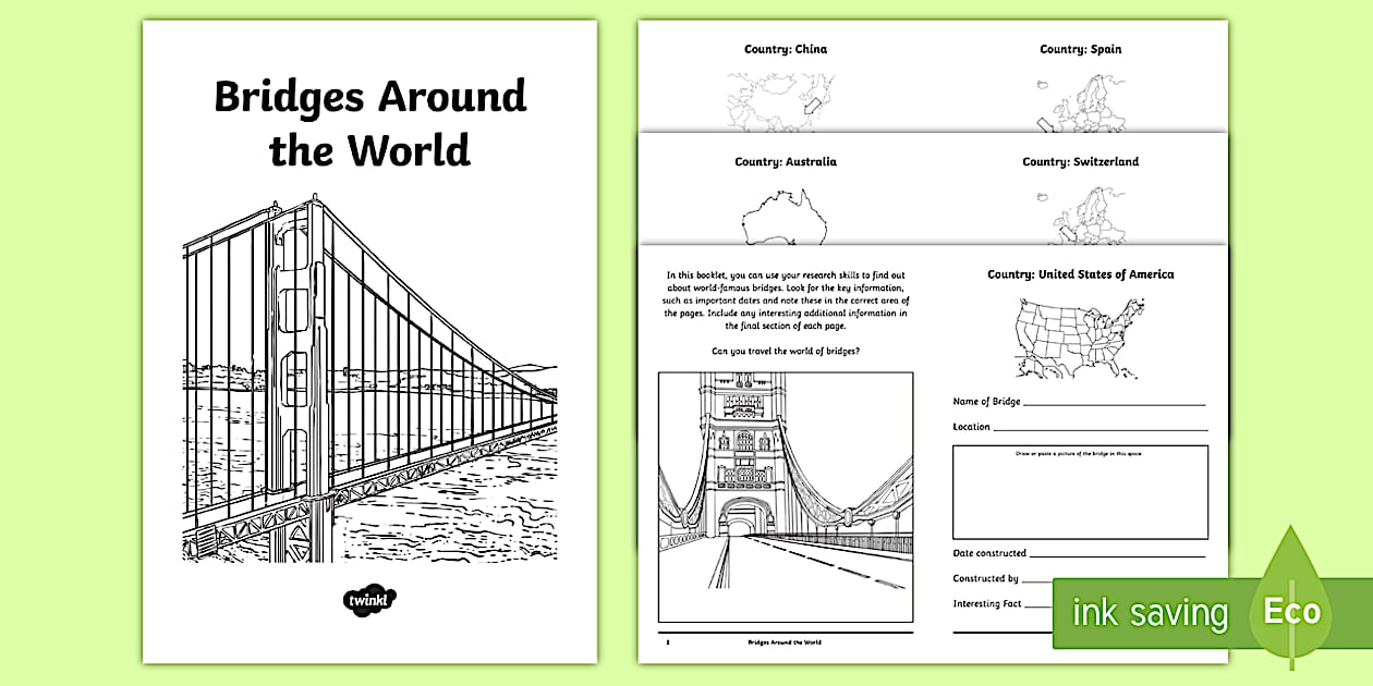 Bridges Around the World Research Booklet (teacher made)