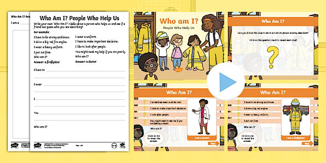 Charlie the Firefighter: Who Am I? People Who Help Us Resource Pack