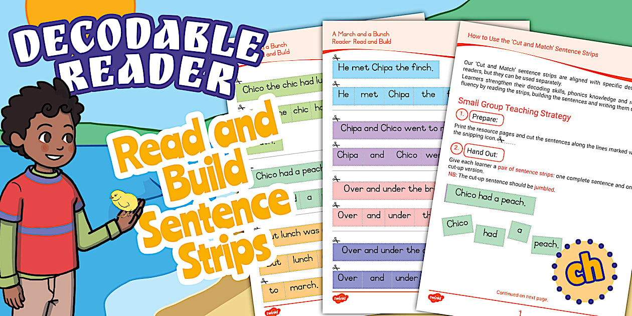 FP Phonics -ch Decodable Reader -Sentence Strips
