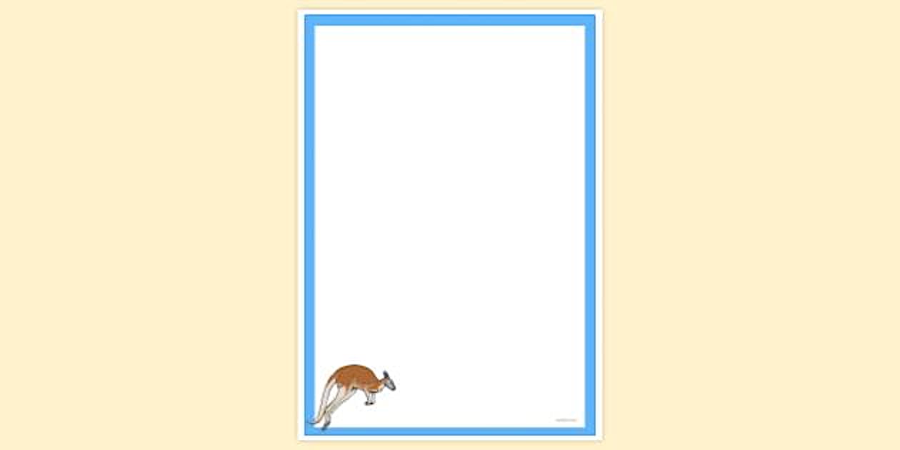 Red Kangaroo Page Border | Page Borders | Twinkl - Twinkl