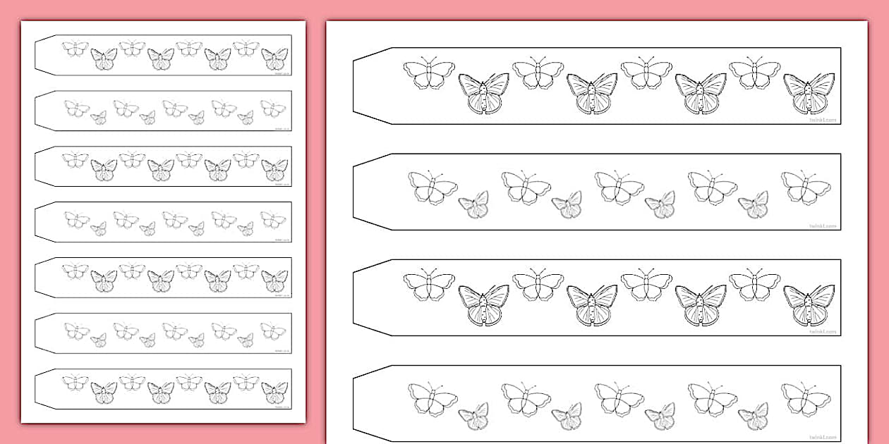 Butterfly Colouring Paper Chains (Teacher-Made) - Twinkl