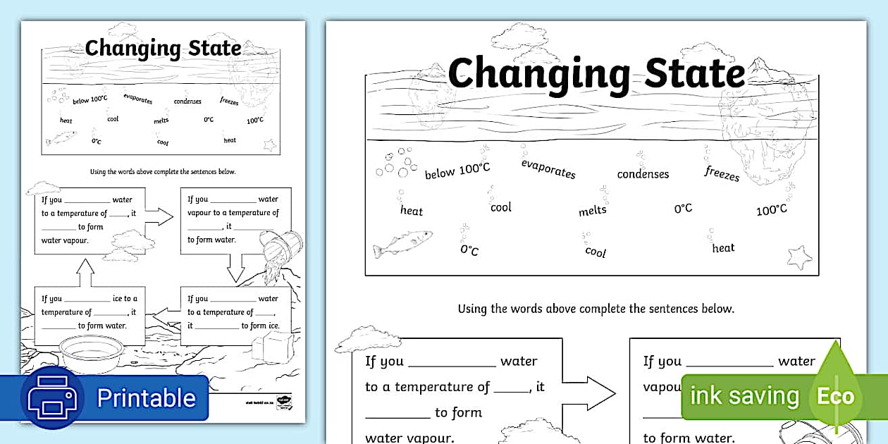 Changing States of Matter - Missing Words