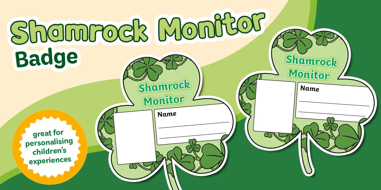 Shamrock Monitor Badge