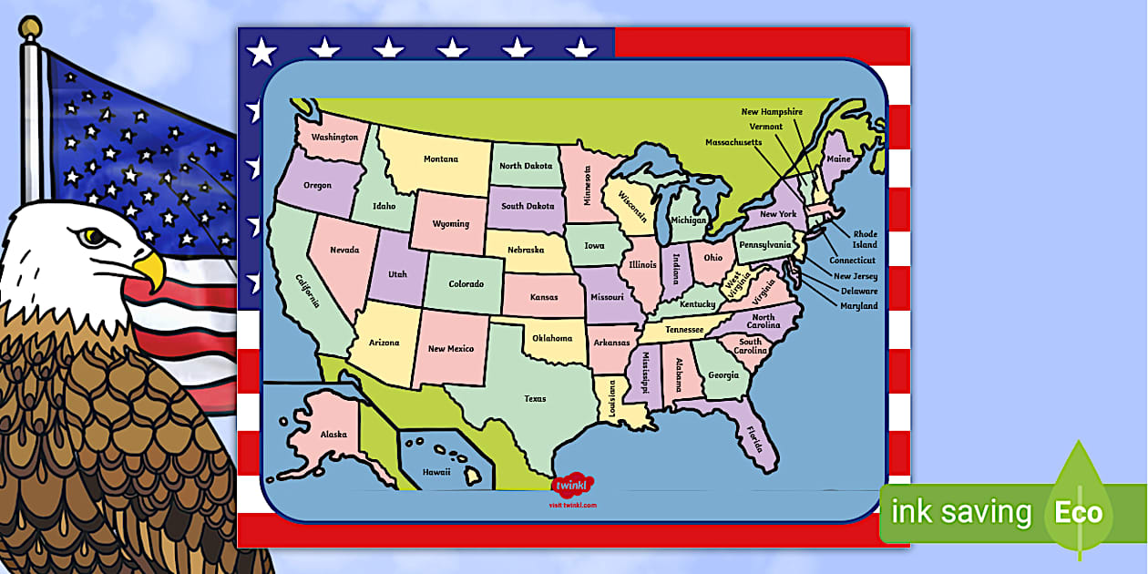 USA Display Poster (teacher made) - Twinkl