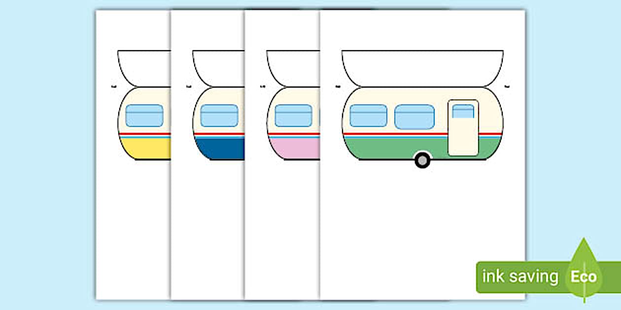 Caravan Bunting Display - Decorative Resource - Twinkl