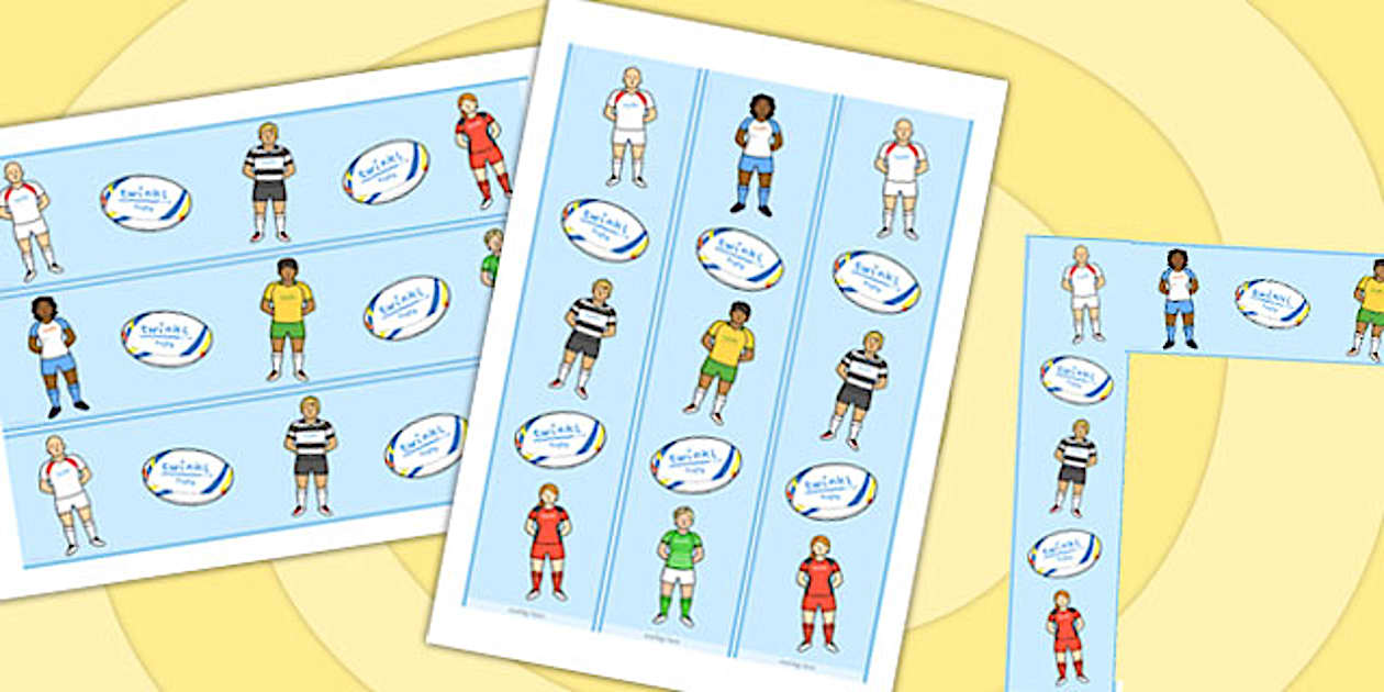 Rugby Display Borders (teacher made) - Twinkl