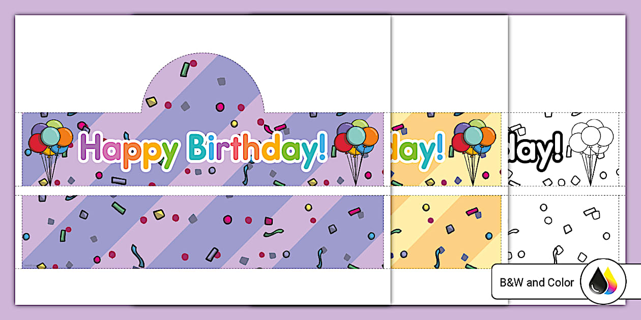 Happy Birthday Crown (teacher made) - Twinkl