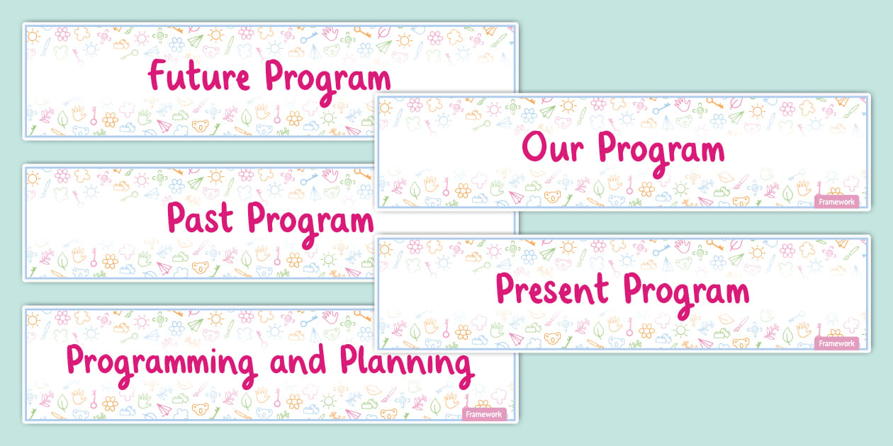 EYLF Programming and Planning Display Banners - Twinkl