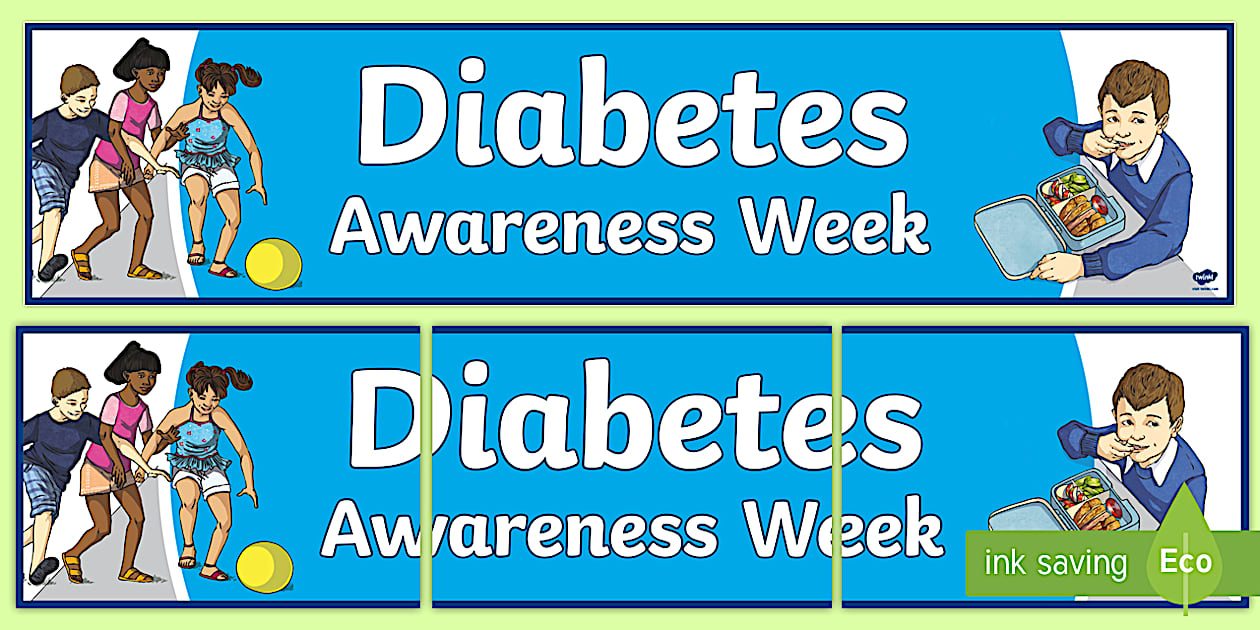 Diabetes Awareness Week Banner - Twinkl