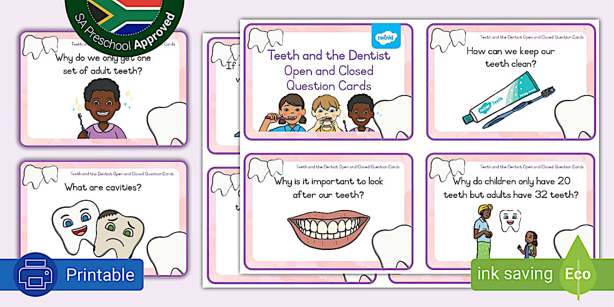 Teeth and the Dentist Question Cards - Twinkl South Africa