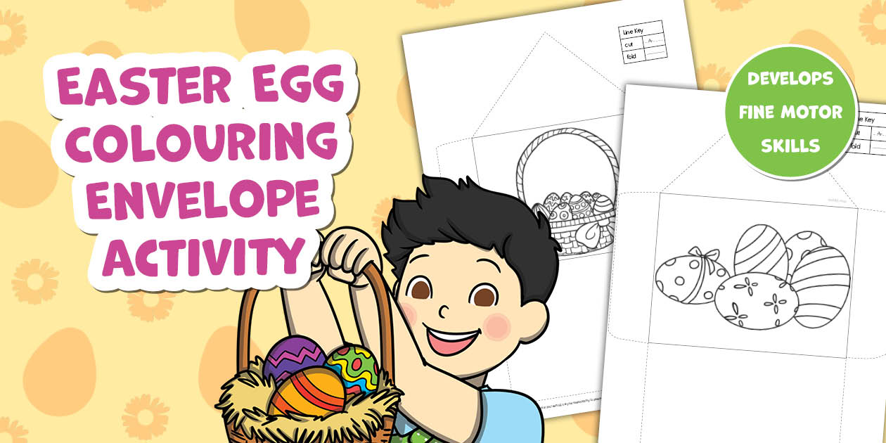Easter Egg Colouring Envelope Activity
