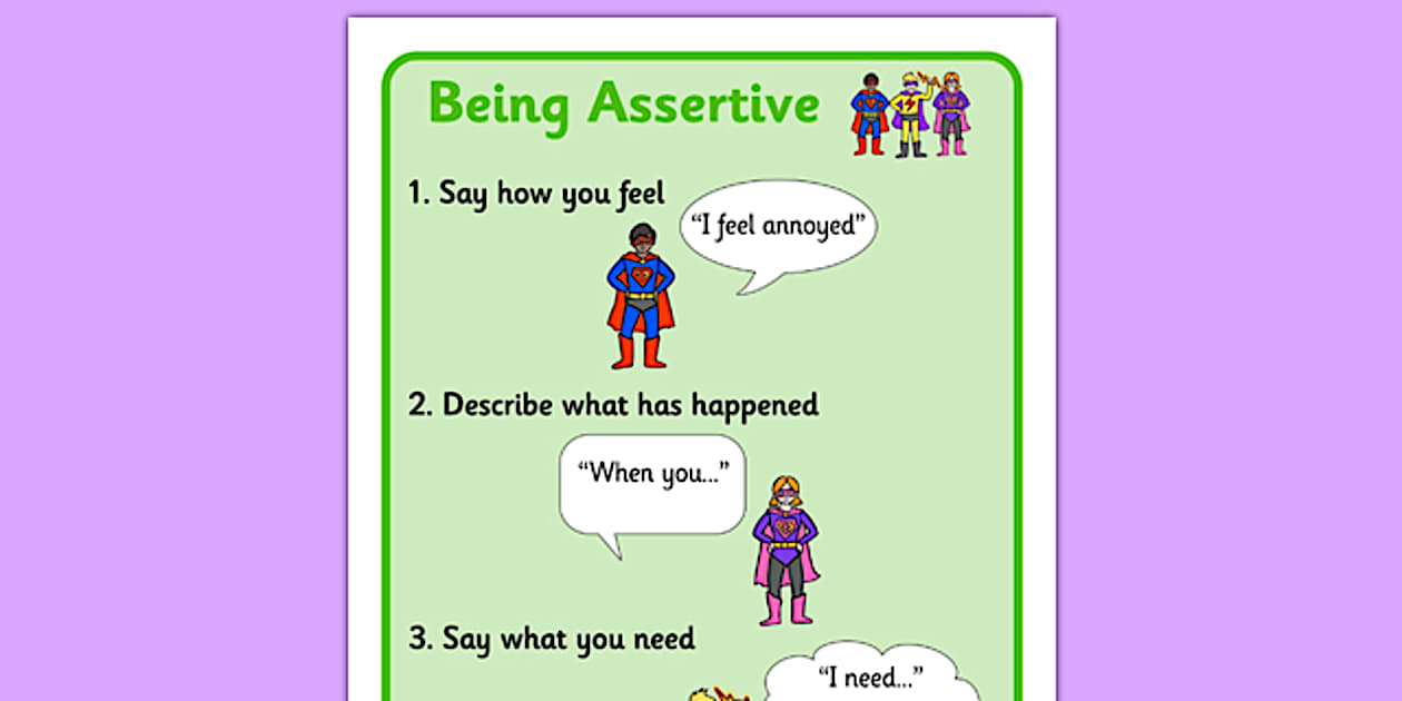 Assertiveness Skills Visual Support Superheroes - assertive