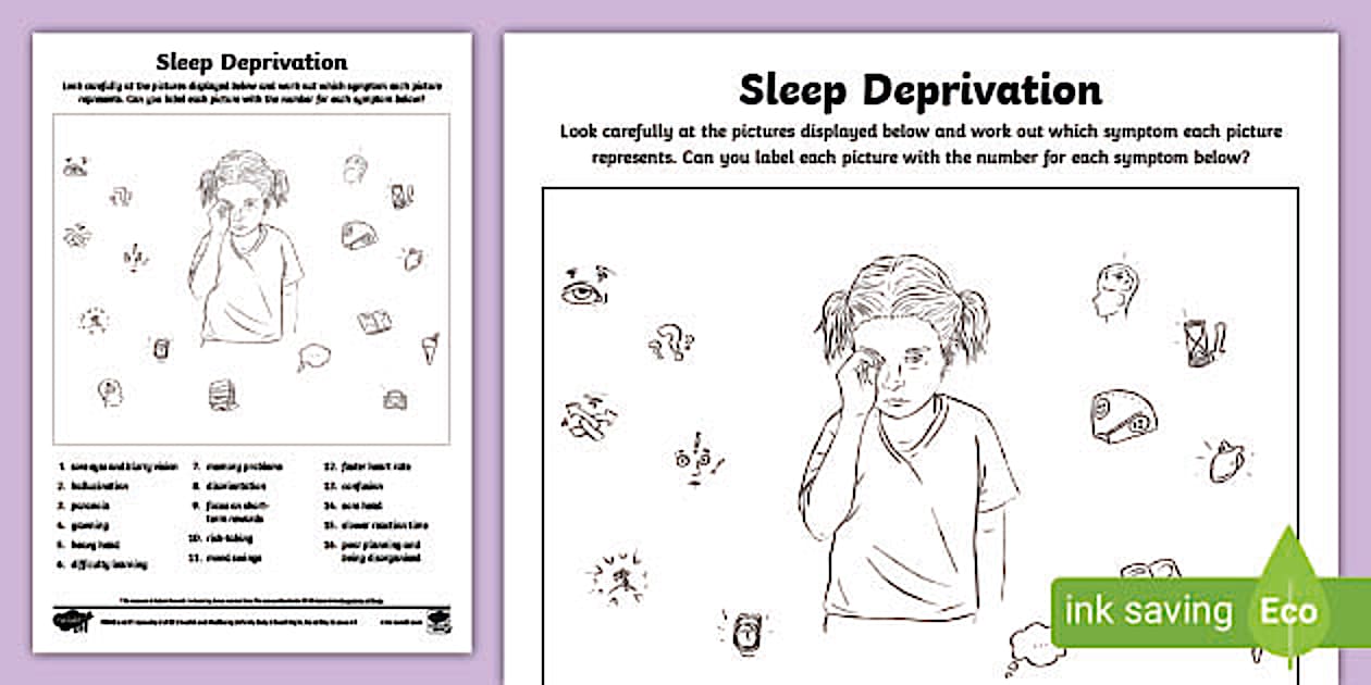 Sleep Deprivation Activity Sheet | Health Education | PSHE