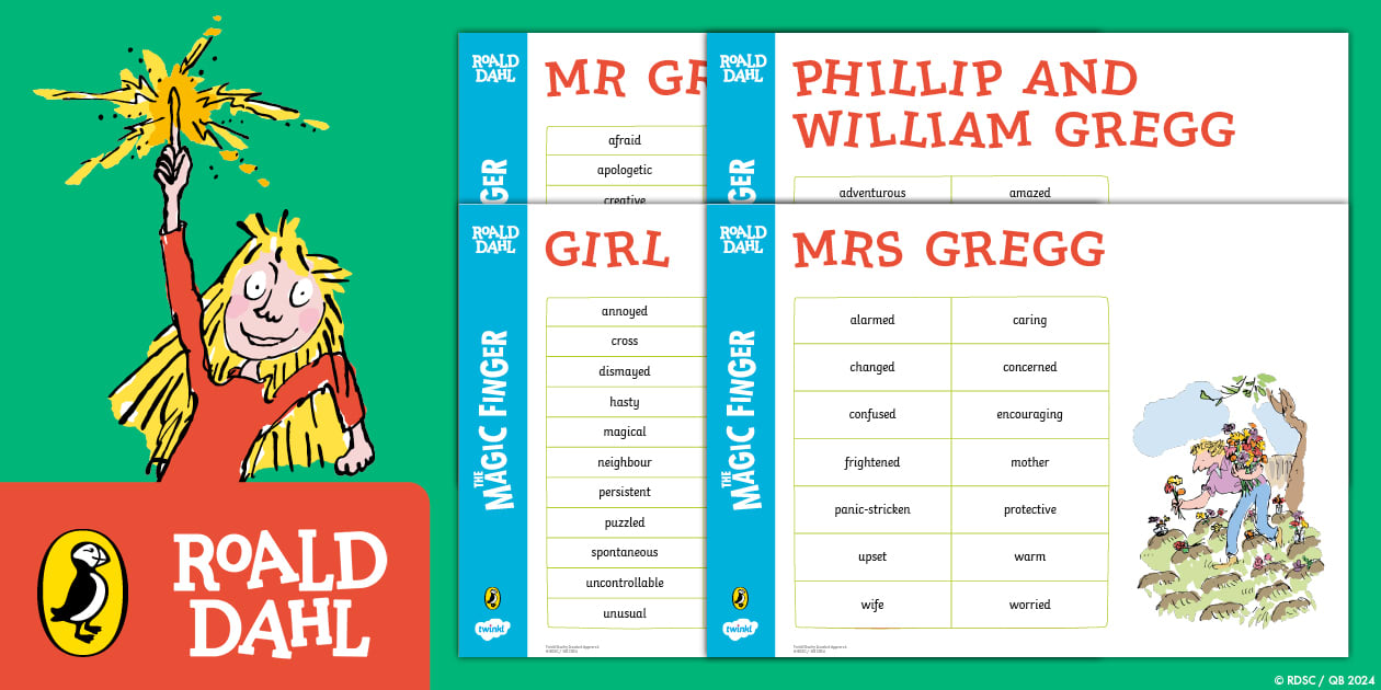 FREE! - The Magic Finger: Word Mats (teacher made) - Twinkl