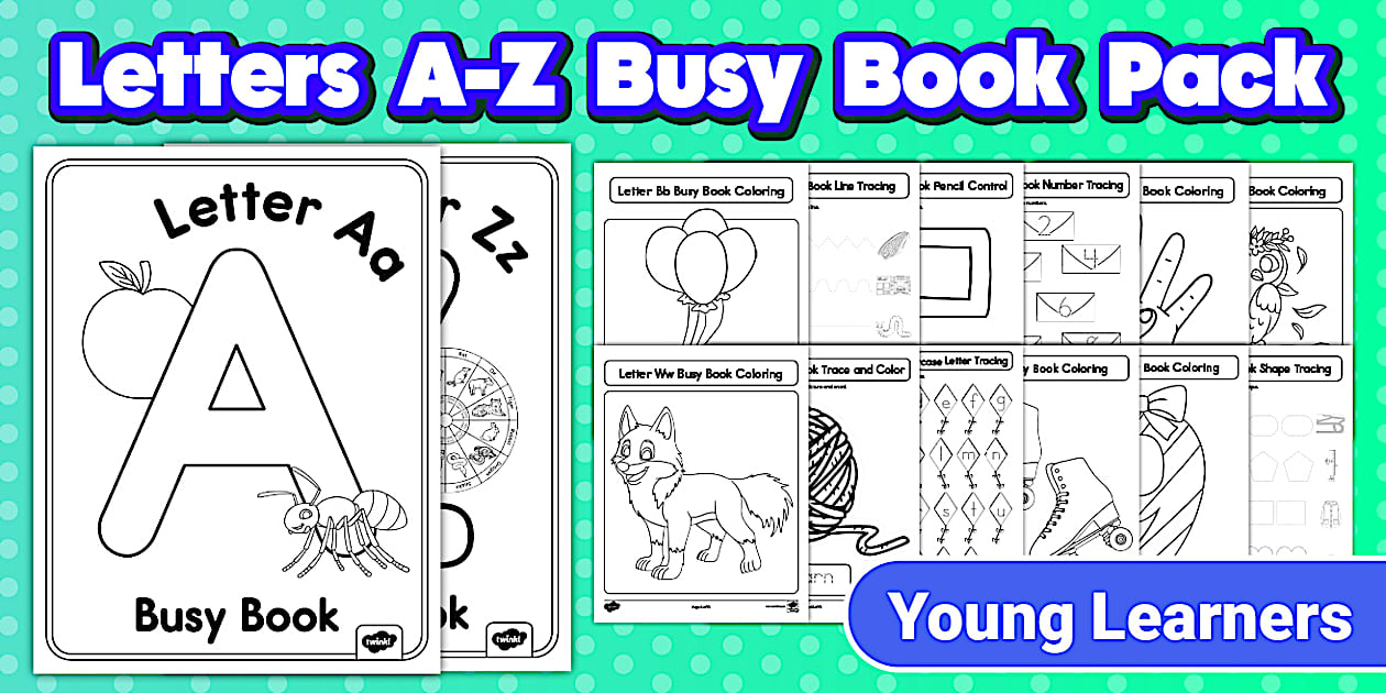 Letters A-Z Busy Book Pack for PreK-K