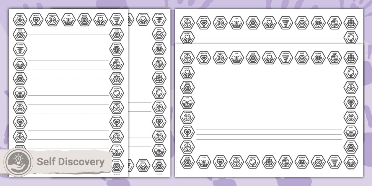 Discovery Logbook - Meta-Skills Recording Sheet Borders
