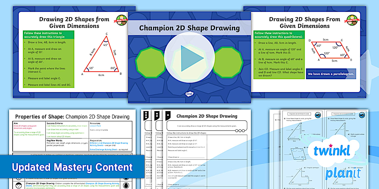 Year 6 Draw 2D Shapes Using Given Dimensions and Angles Lesson 2