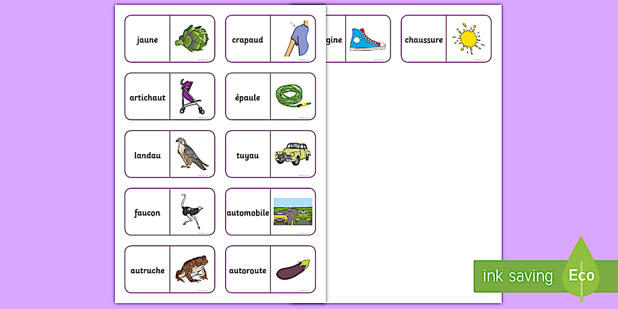 Dominos : Les sons « o » écrit « au » - Twinkl