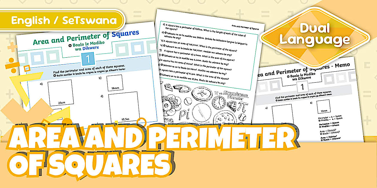 Grade 7 Maths-Term 3-area-and-perimeter-of-squares-activity-sheet
