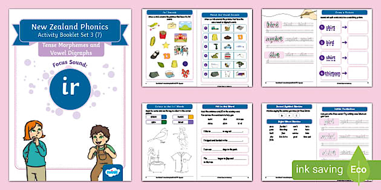 New Zealand Phonics Activity Booklet 7 (Set 3) - Digraphs