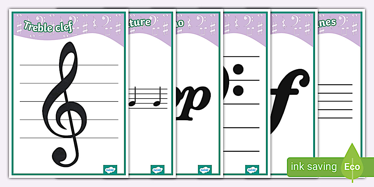 Music Notation Display Posters, music notation, music notes, music, notes,