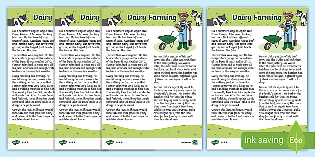 Farming Food Chains Differentiated Comprehension - Twinkl