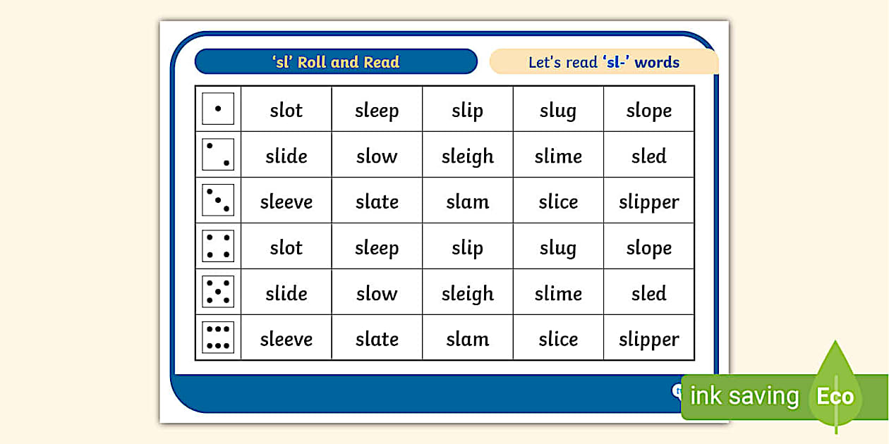 'sl' Roll and Read Board Game (Teacher-Made) - Twinkl