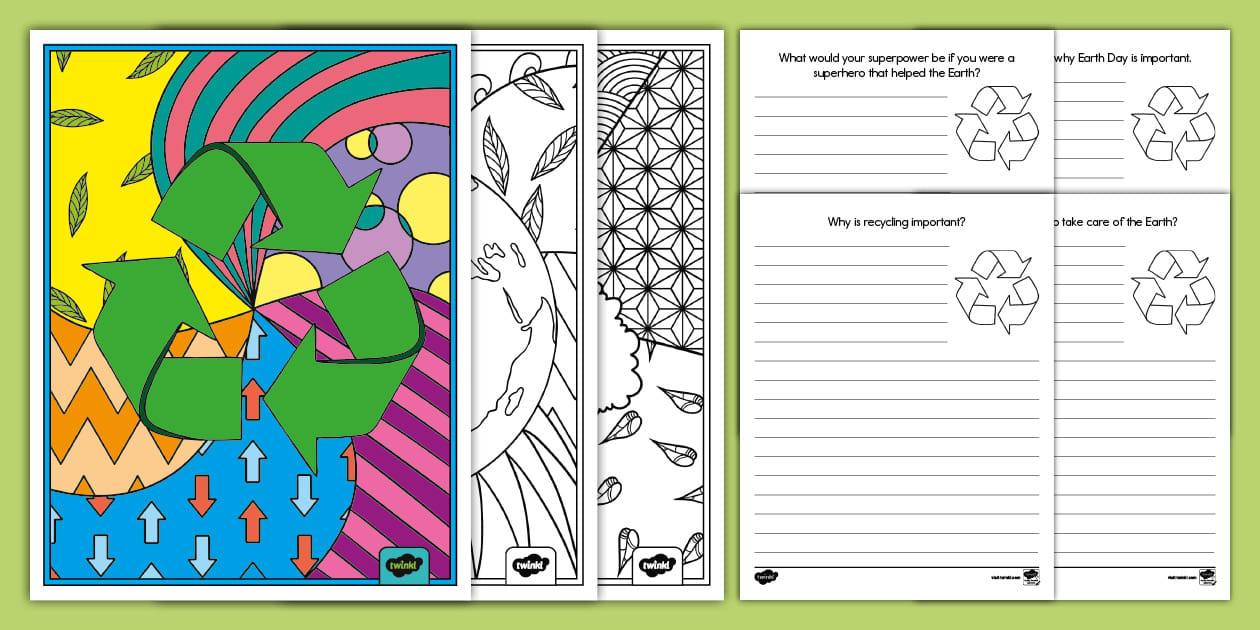 Earth Day Pop Art Worksheet (teacher made) - Twinkl