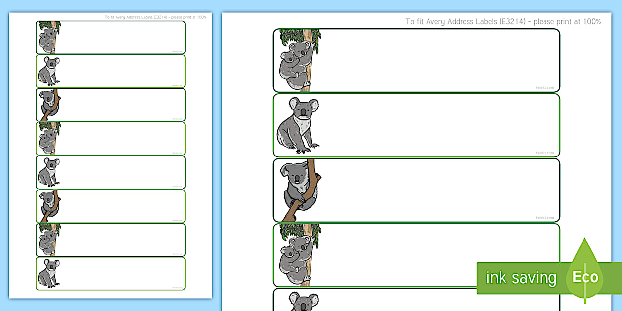 Koala Student Labels (teacher made) - Twinkl