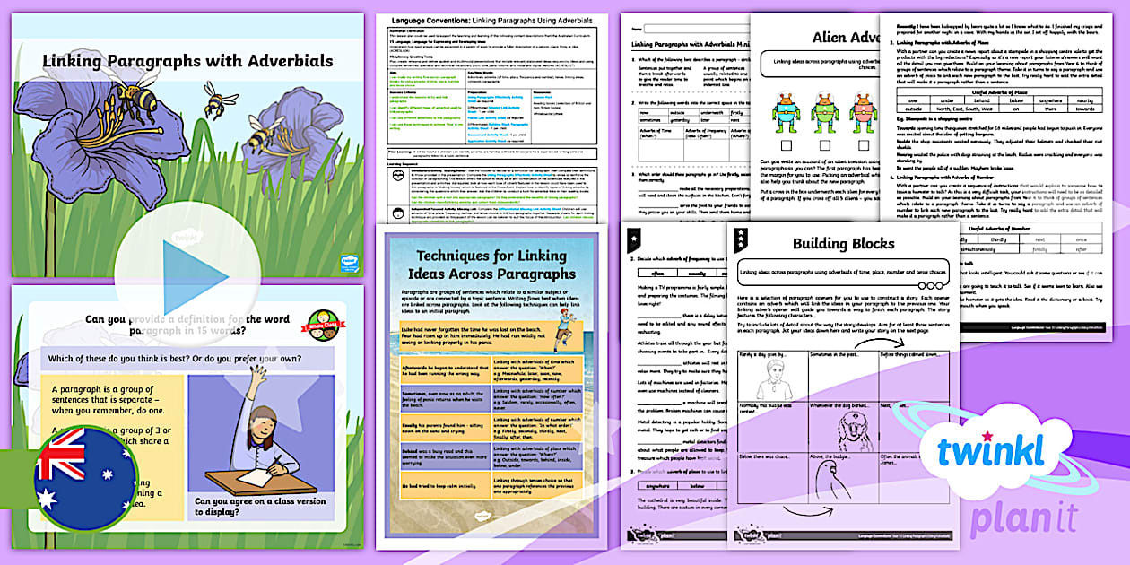 Linking Paragraphs Resource Pack Year 5 | Twinkl PlanIt