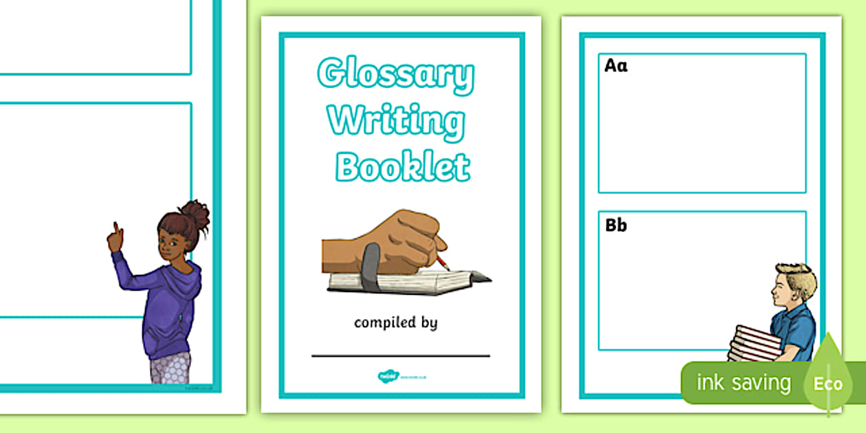 Glossary Writing Booklet Template (teacher made) - Twinkl