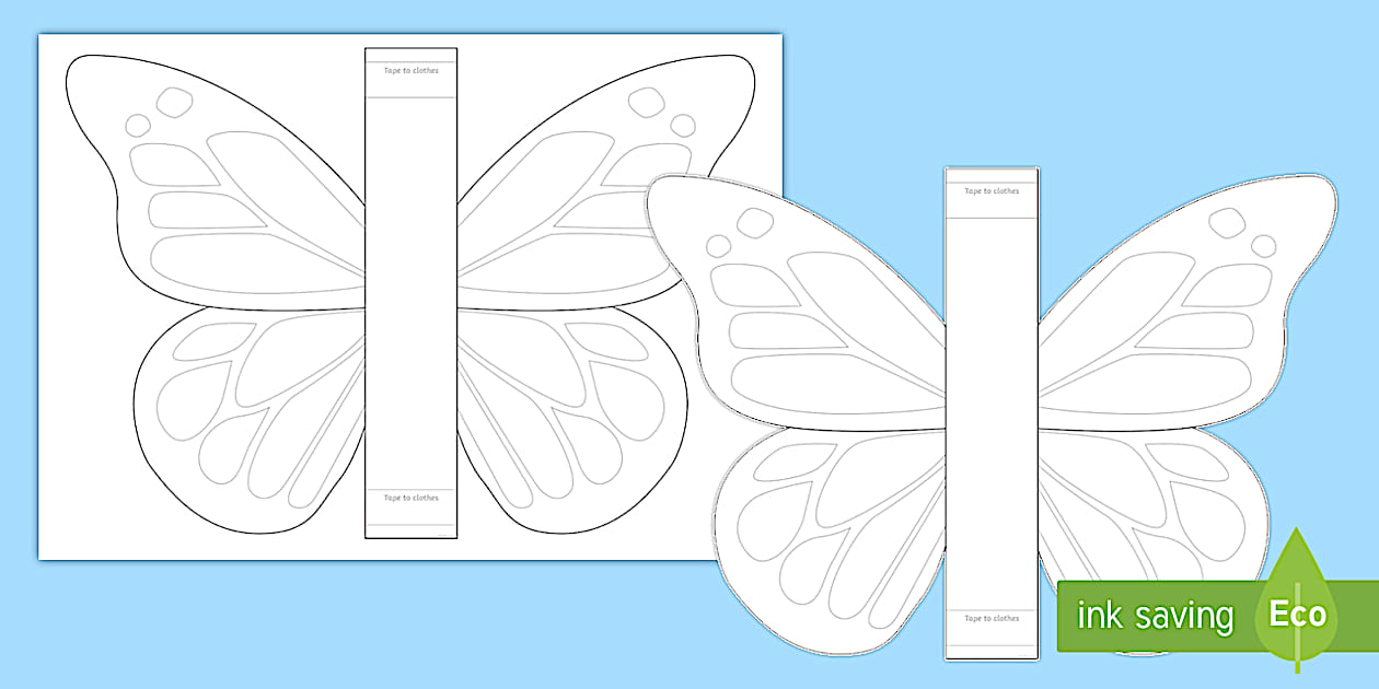 Butterfly Wing Template Activity Sheet - Twinkl - Topics