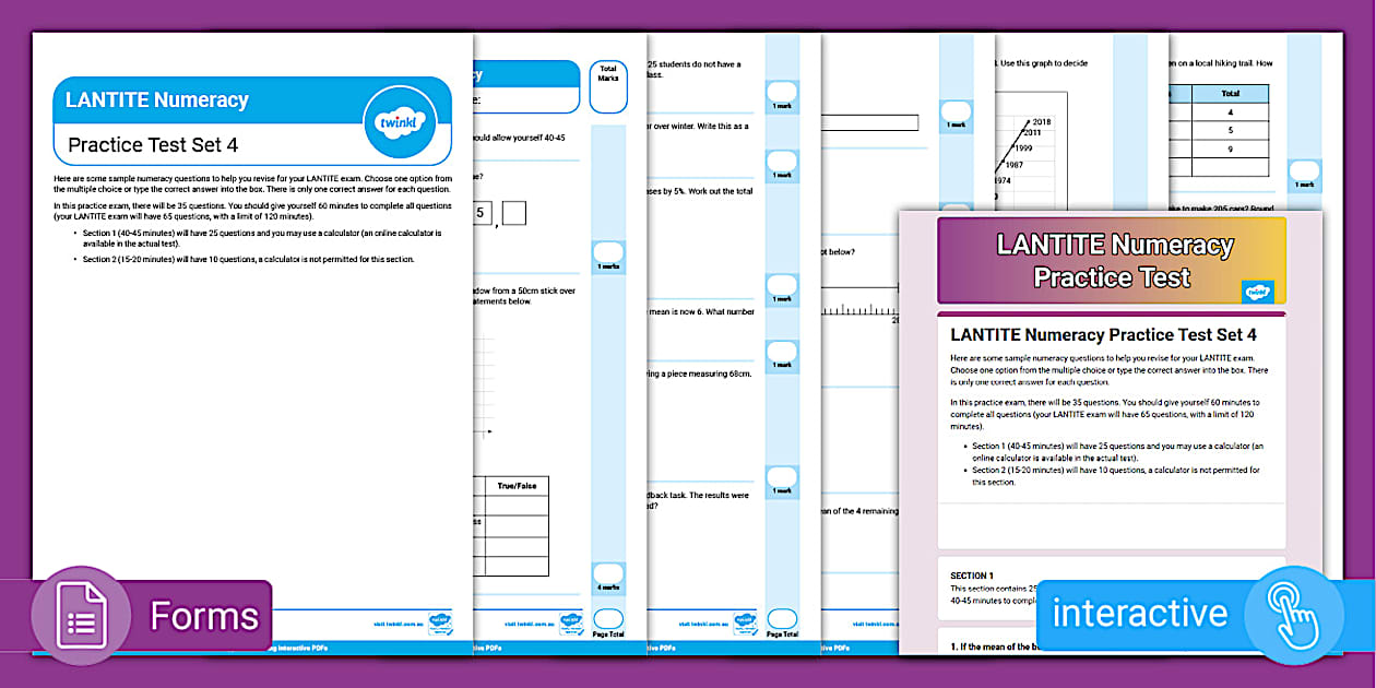 LANTITE Maths Practice Test | Prac Teachers | Twinkl