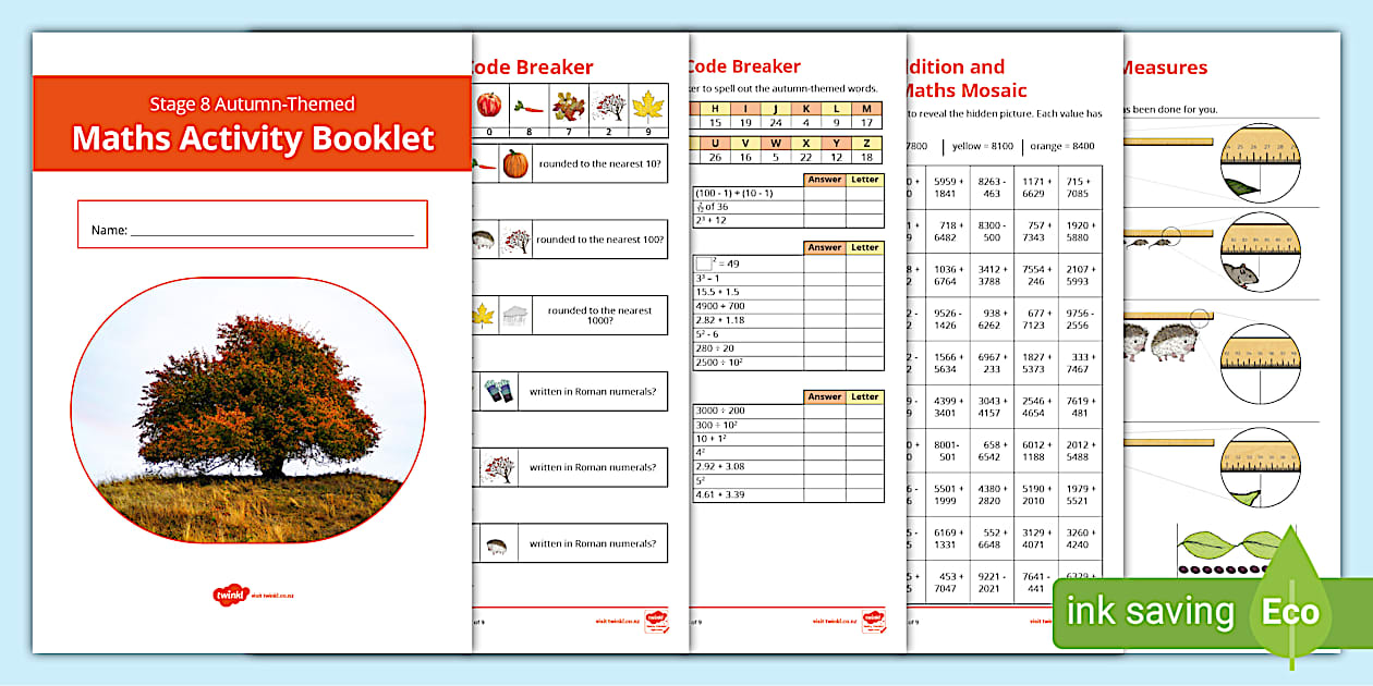 Stage 8 Autumn Maths Activity Booklet