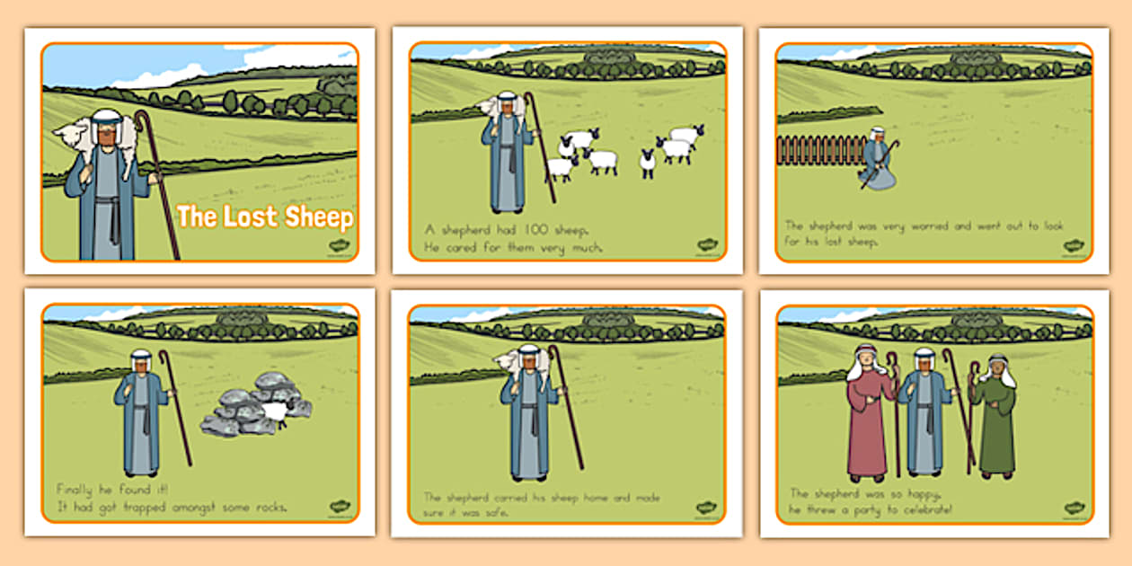 The Lost Sheep Story Sequencing - Twinkl
