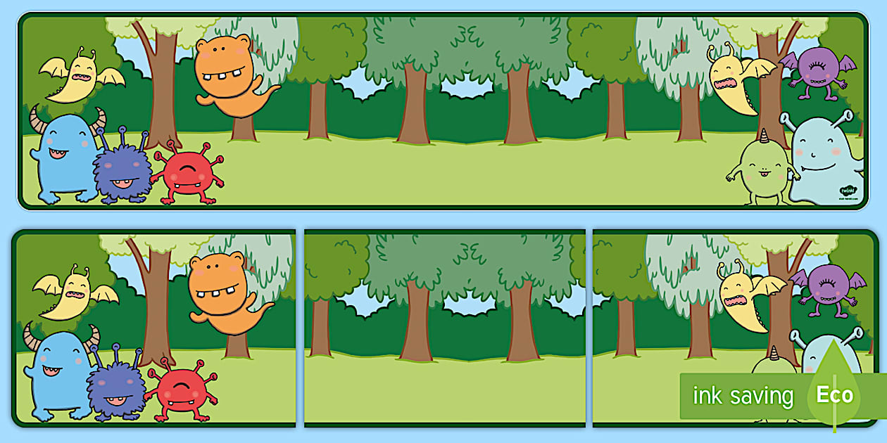 Monster Themed Editable Display Banner (teacher made)