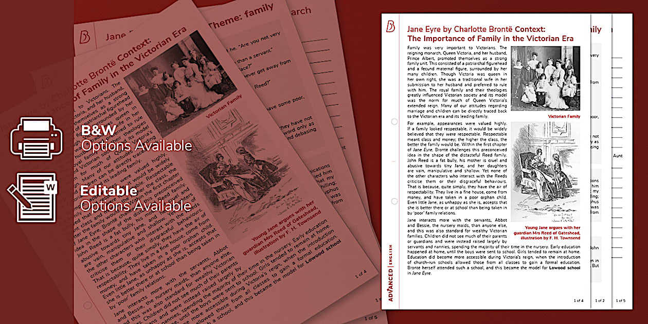Jane Eyre Revision: Family (Teacher-Made) - Twinkl