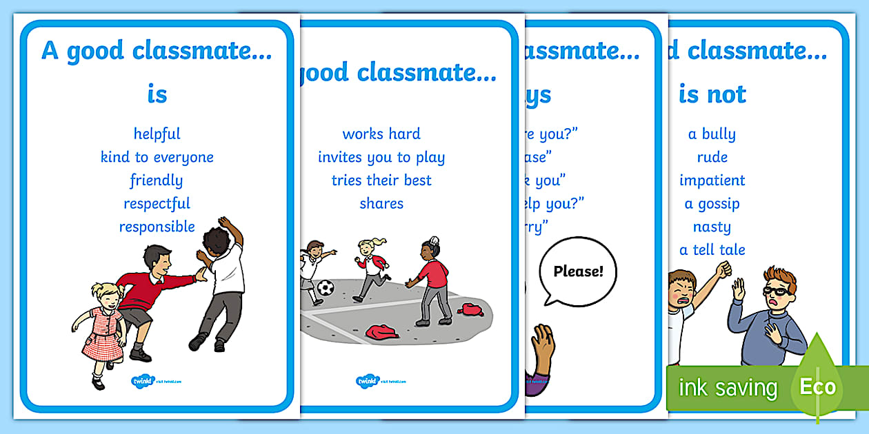 A Good Classmate Poster Set (teacher made) - Twinkl