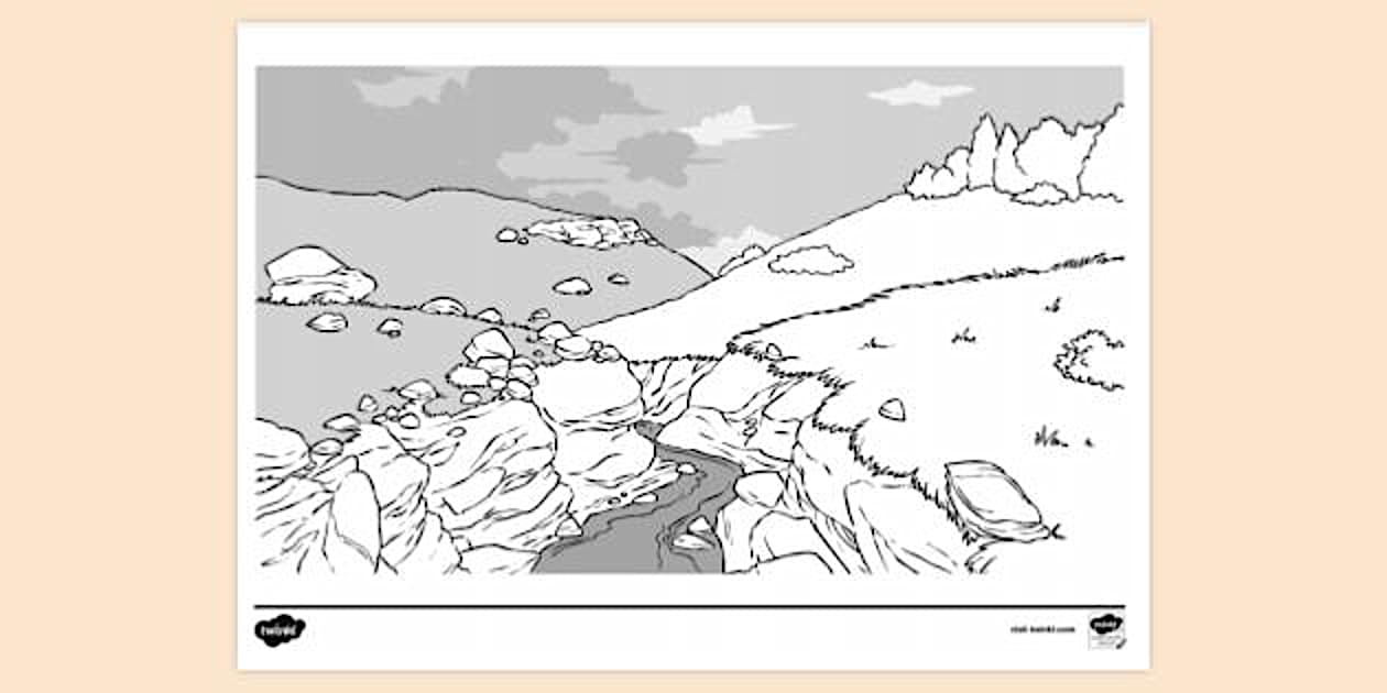 Valley River Greener Grass Colouring | Colouring Sheets